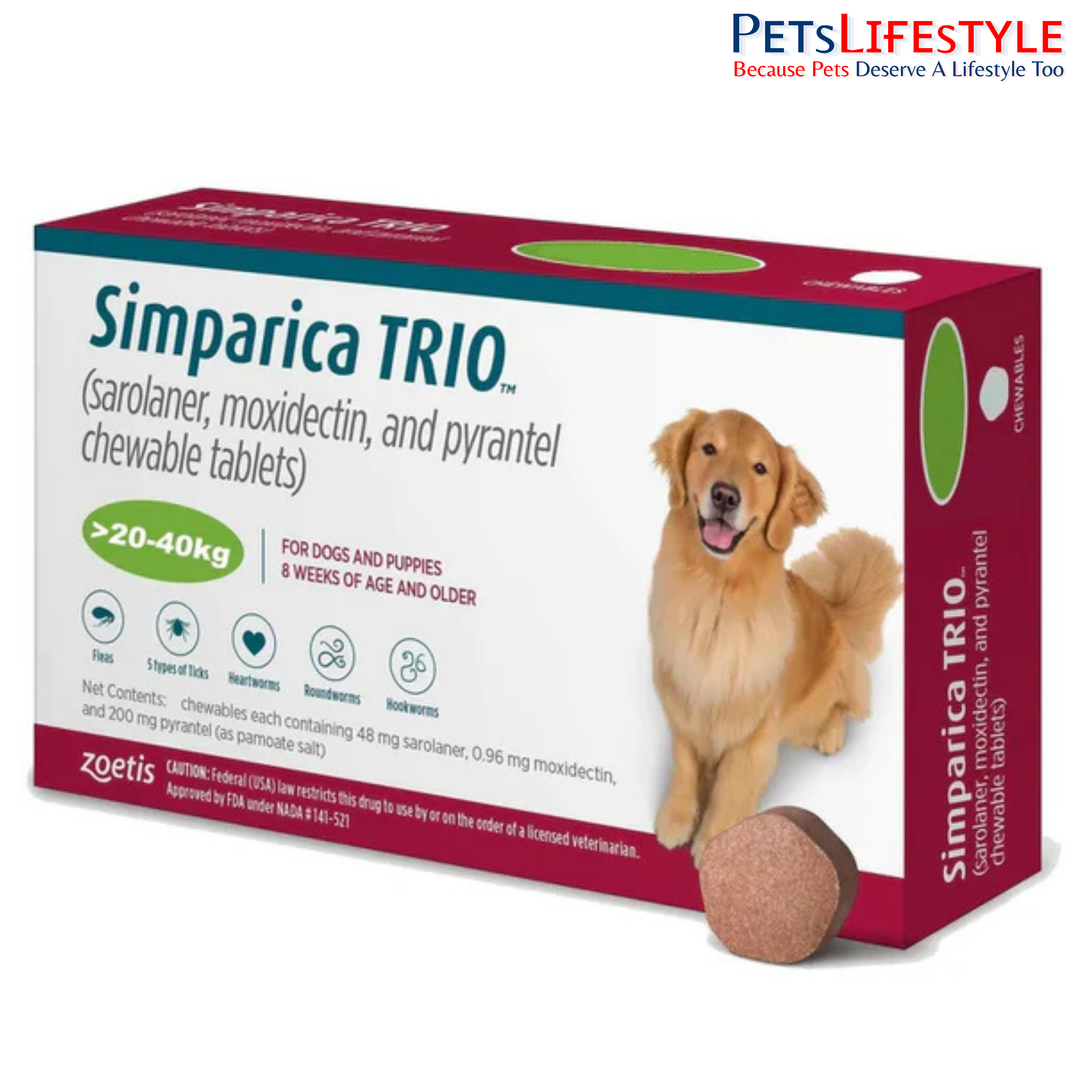 Simparica Trio for Dogs | Simparica Trio Tablet — All Sizes