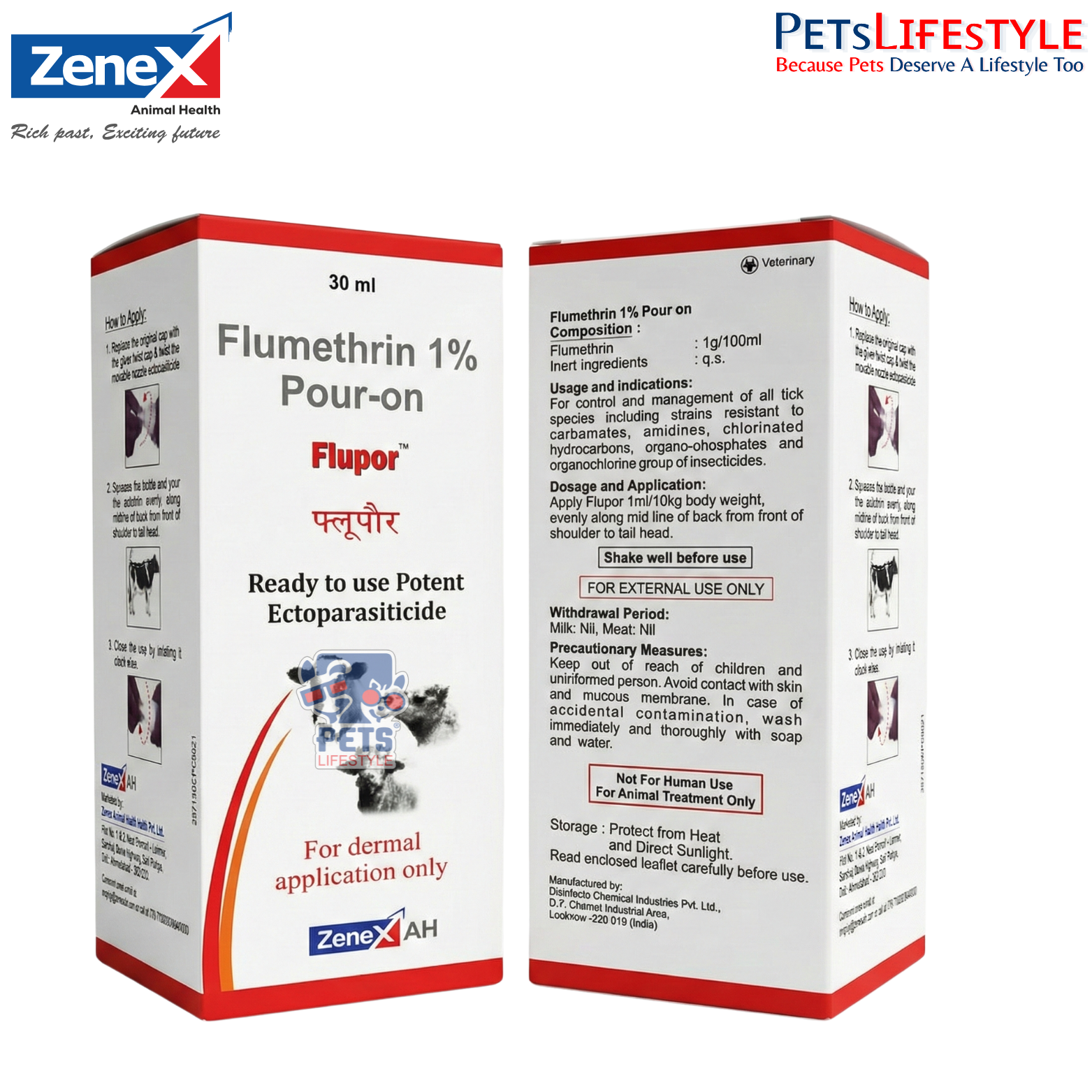 Zenex Flupor Liquid – Flumethrin | for Cats India