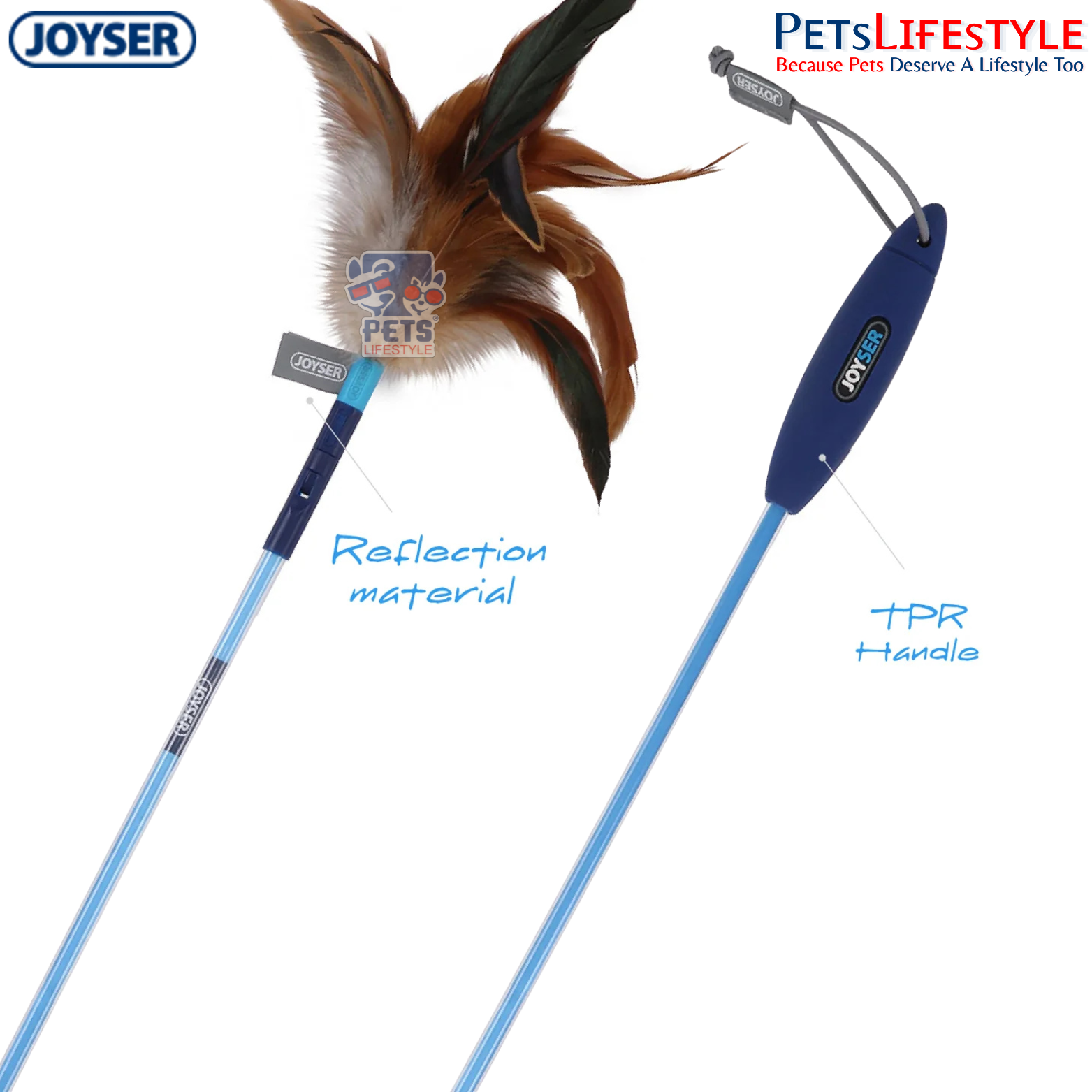 Buy JOYSER Cat Teaser Wand Toy with Paper Ribbons | Interactive Cat Toy ...