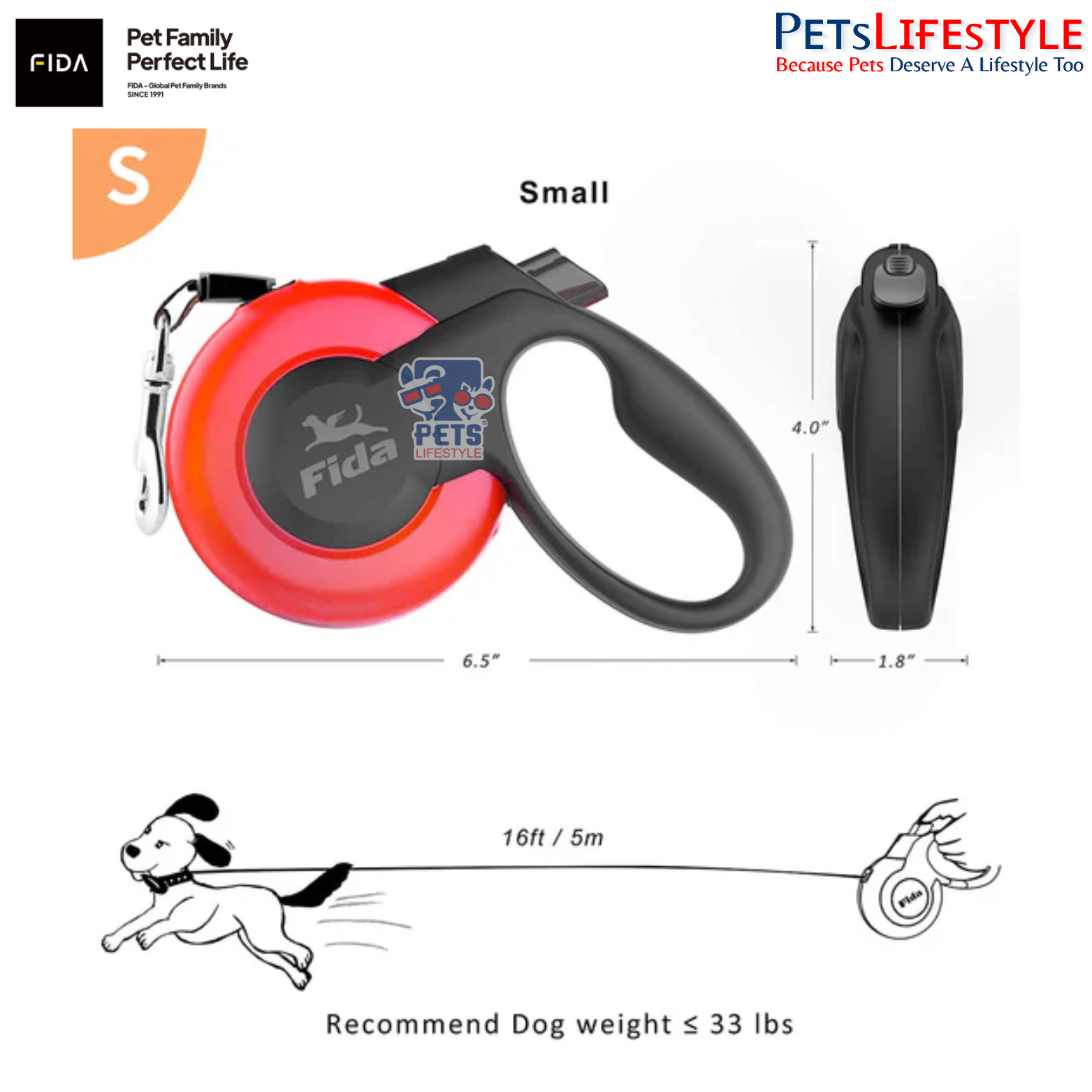Buy FIDA Styleash Retractable Dog Leash Anti-Twist Heavy Duty at Best ...