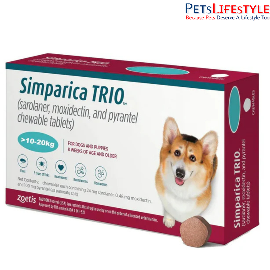 Simparica Trio for Dogs | Simparica Trio Tablet — All Sizes