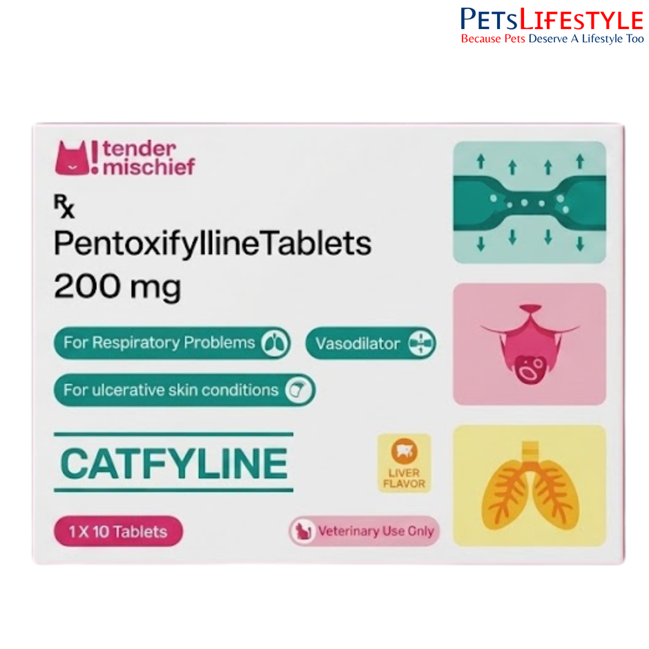 Buy CATFYLINE Pentoxifylline Tablets & Syrup for Cats Blood Flow ...