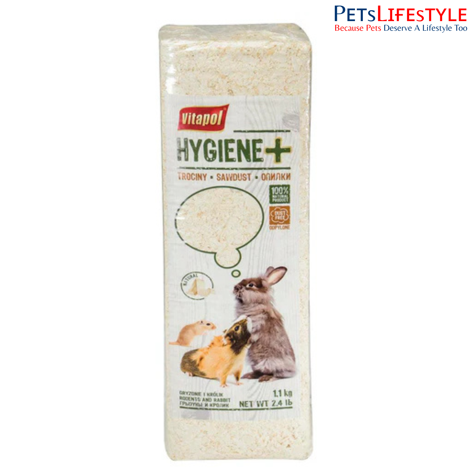 Vitapol Hygiene+ Natural Sawdust Bedding 1.1kg | India
