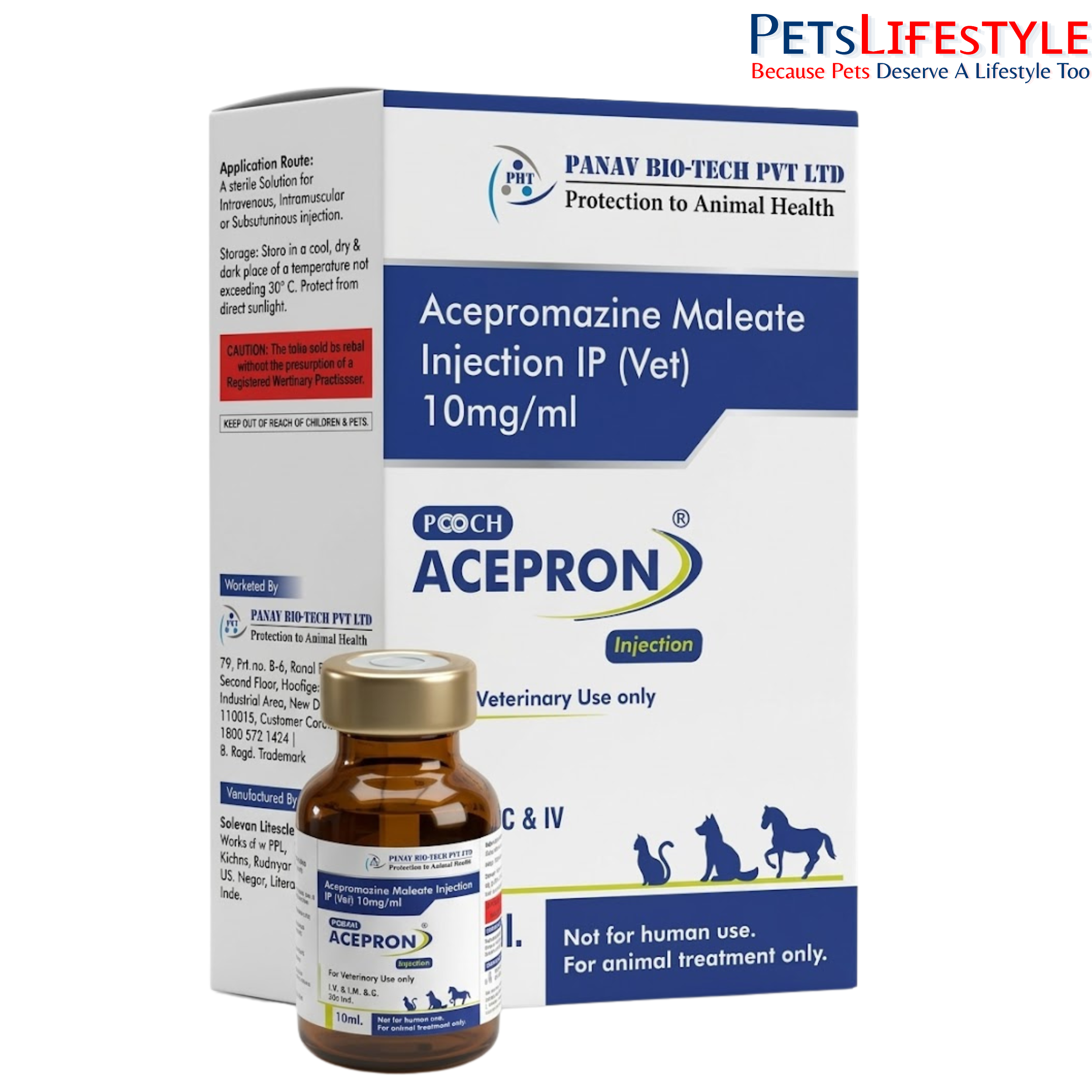 Pooch Acepron Acepromazine Maleate Injection 10 | for Pets India